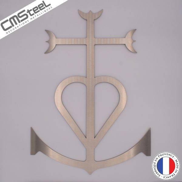 Décoration Murale Croix Camargue en Inox | 16,00